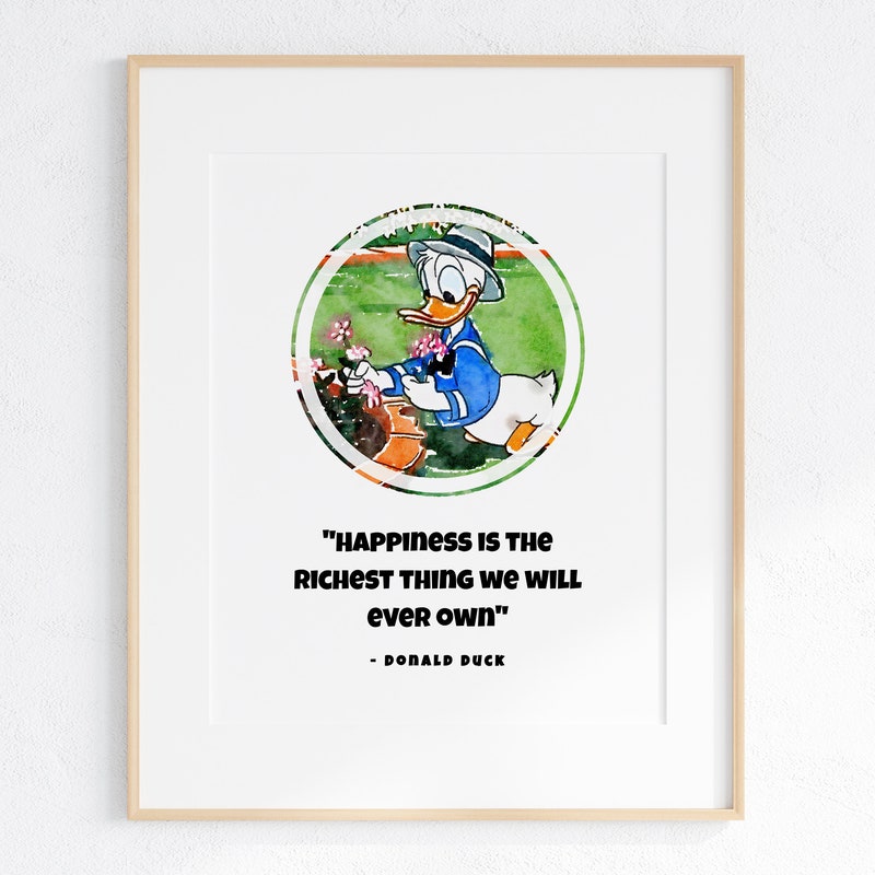 Donald Duck With Quote - Etsy