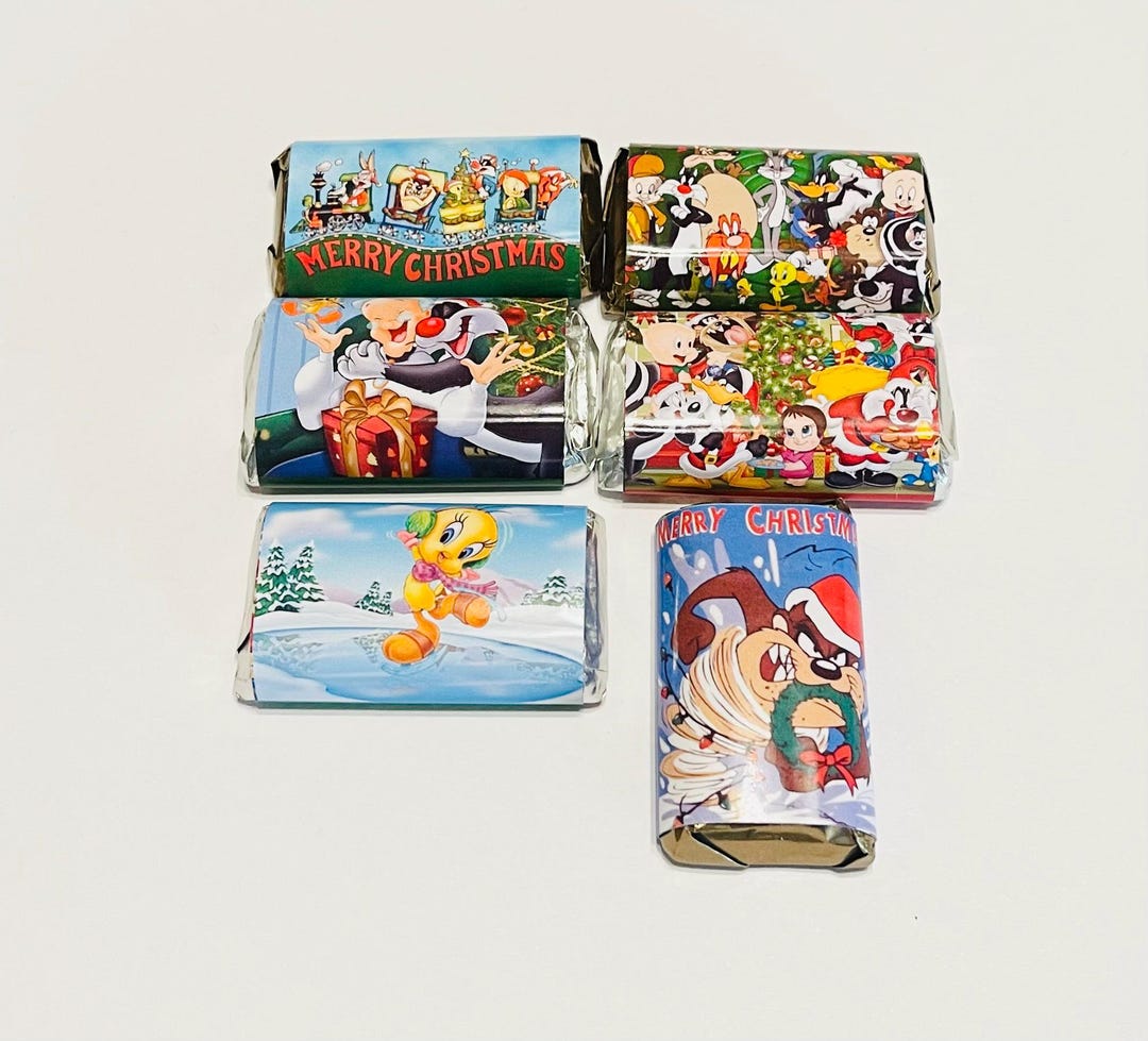50 Christmas Mini Candy Bar Wrappers for Party Favors Small Gifts - Etsy