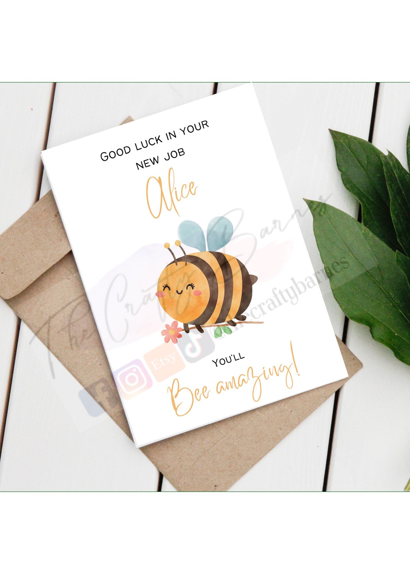 Personalised New Job Card New Job Good Luck Card - Etsy UK