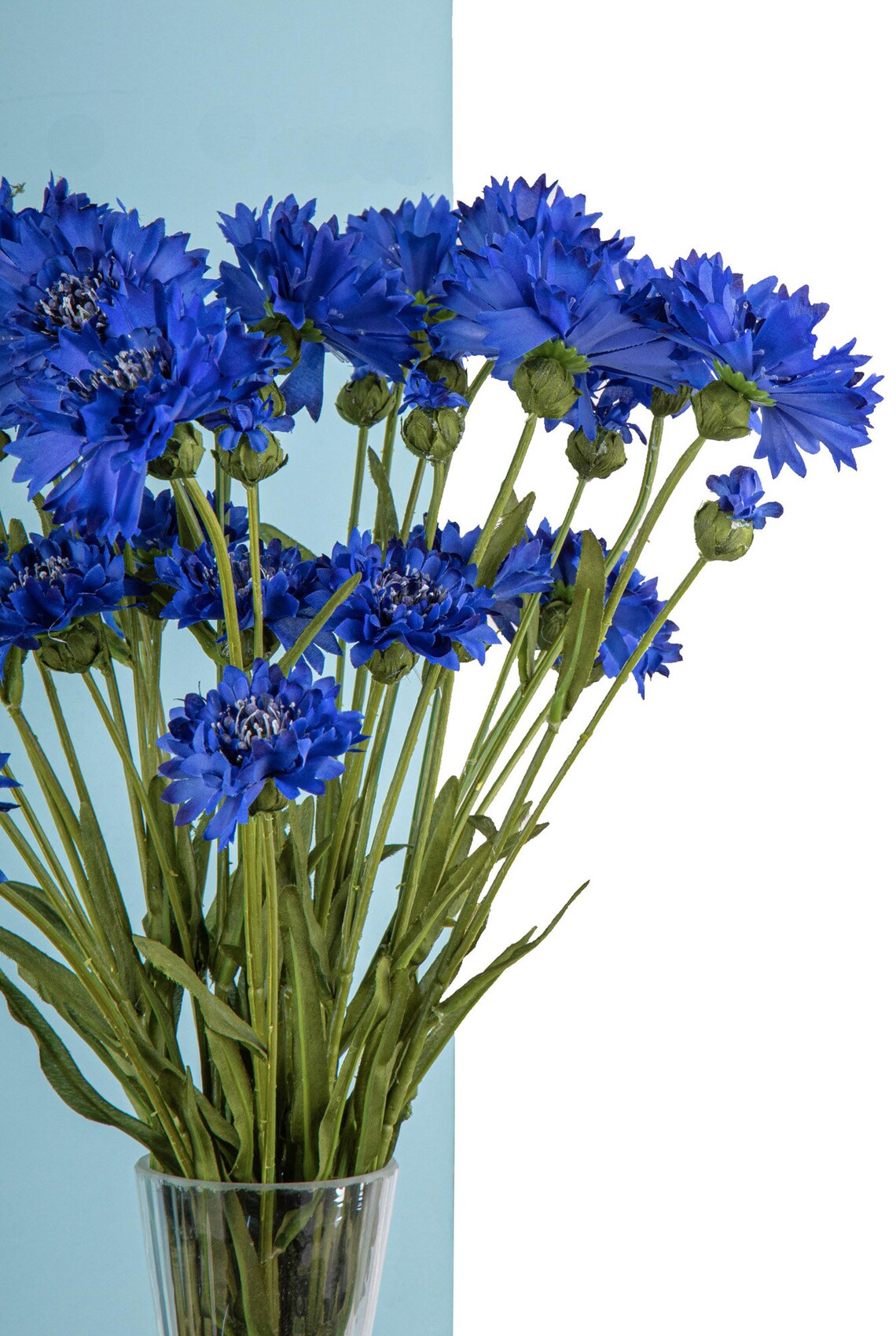 Cornflower Artificial Fabric Flower 65 Cm - Etsy