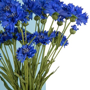 Cornflower Artificial Fabric Flower 65 Cm - Etsy