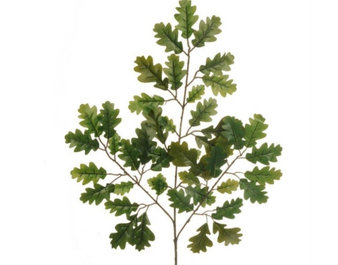 Artificial Oak Leaves Branch 47 Leaves 56 Cm - Etsy