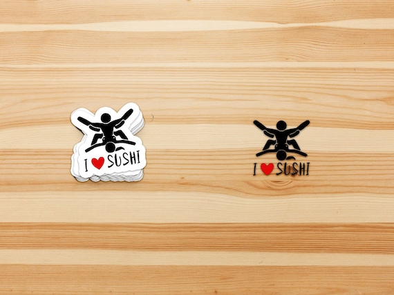 I Love Sushi Stick Figure Oral Sex Decal/car or Bumper Sticker - Etsy