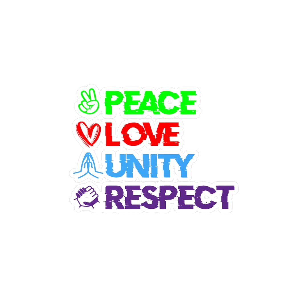 Peace Love Unity Respect (PLUR) Sticker - Kiss-cut Vinyl Decals - Etsy