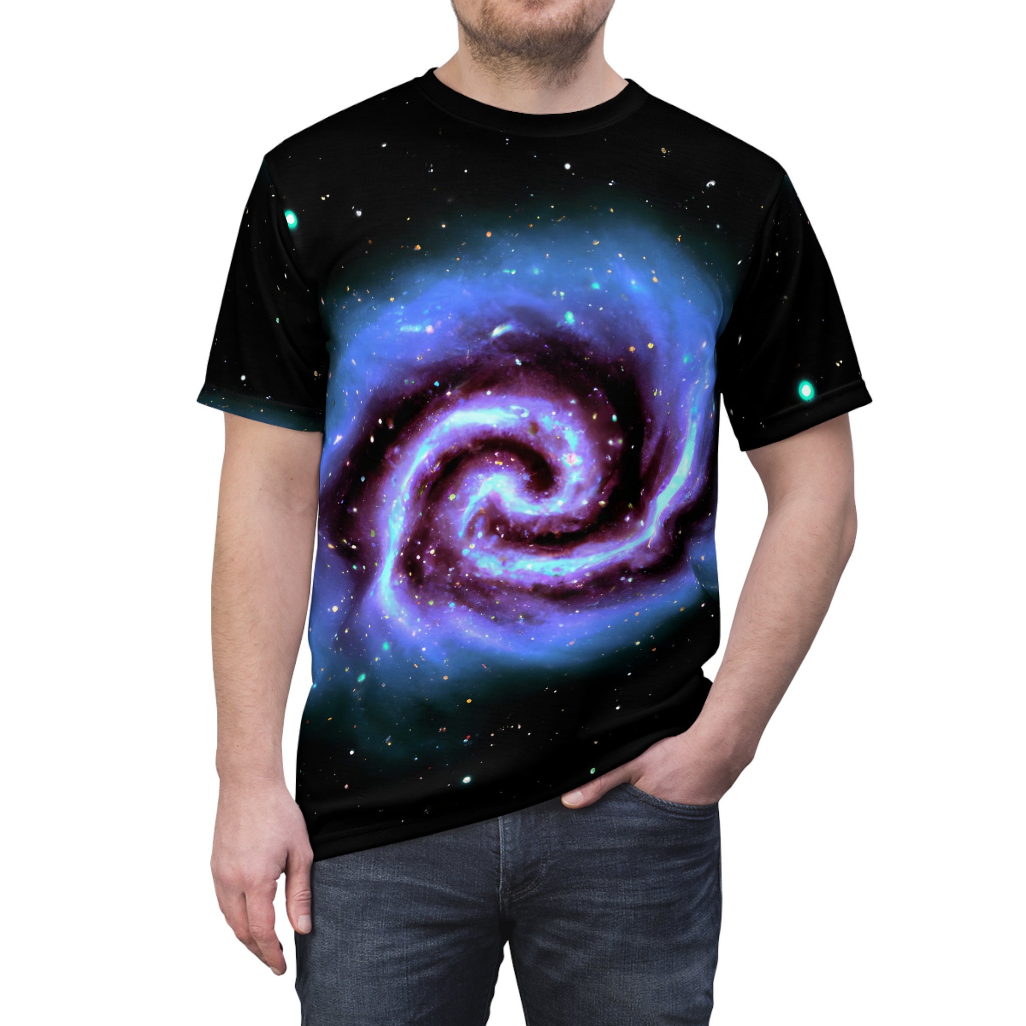 Galactic Galaxy in Space Mens Tshirt - Etsy