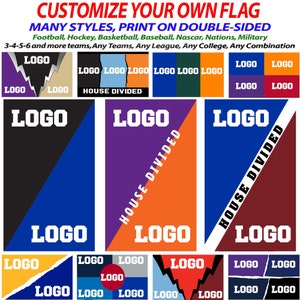 Make Your Own Custom House Divided Flag for Any Team, Schools Sports ...