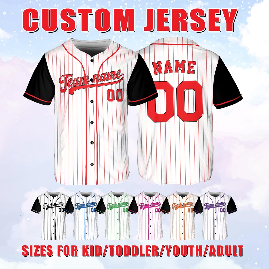 Make Your Own Baseball Jersey, Custom Baseball Jersey for Kids & Adults ...