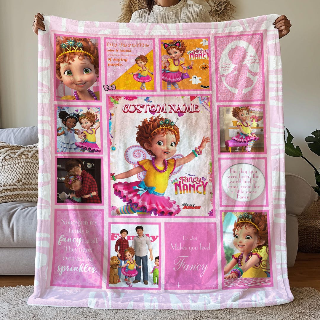 Disney Fancy Nancy Blanket, Disney Fancy Nancy All Characters Blanket ...