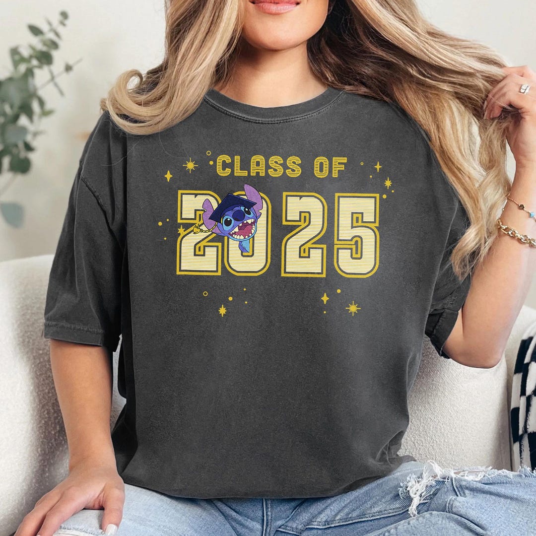 Disney Lilo and Stitch Graduation 2025 Stitch Collegiate T-shirt ...