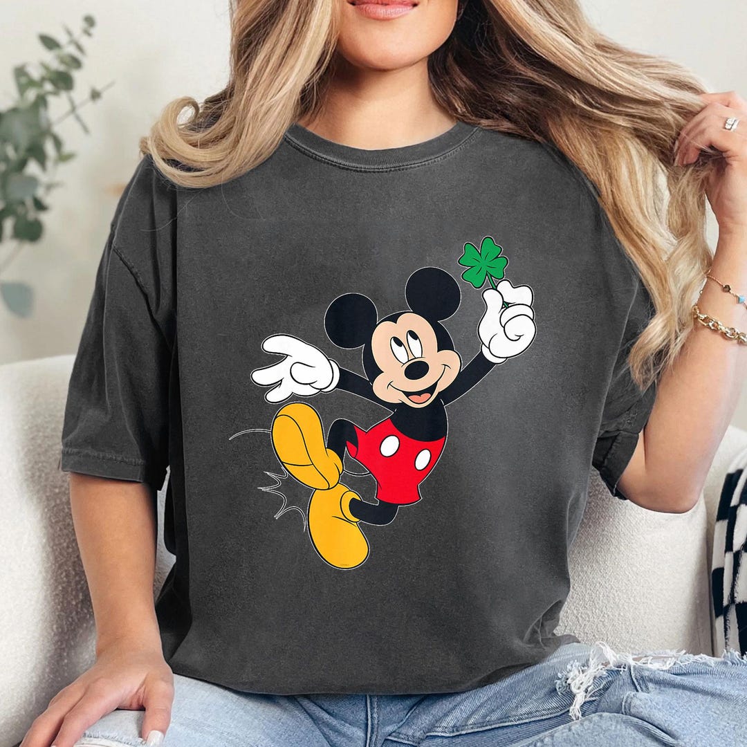 Disney Mickey Mouse Heel Click Shamrock St. Patricks Day Shirt, Mickey ...