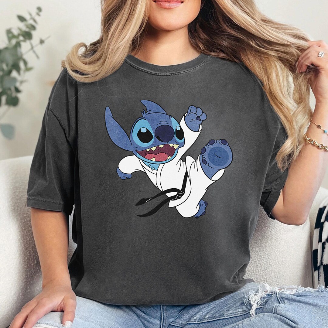 Disney Lilo and Stitch High Kick Karate Uniform Stitch T-shirt, Stitch ...