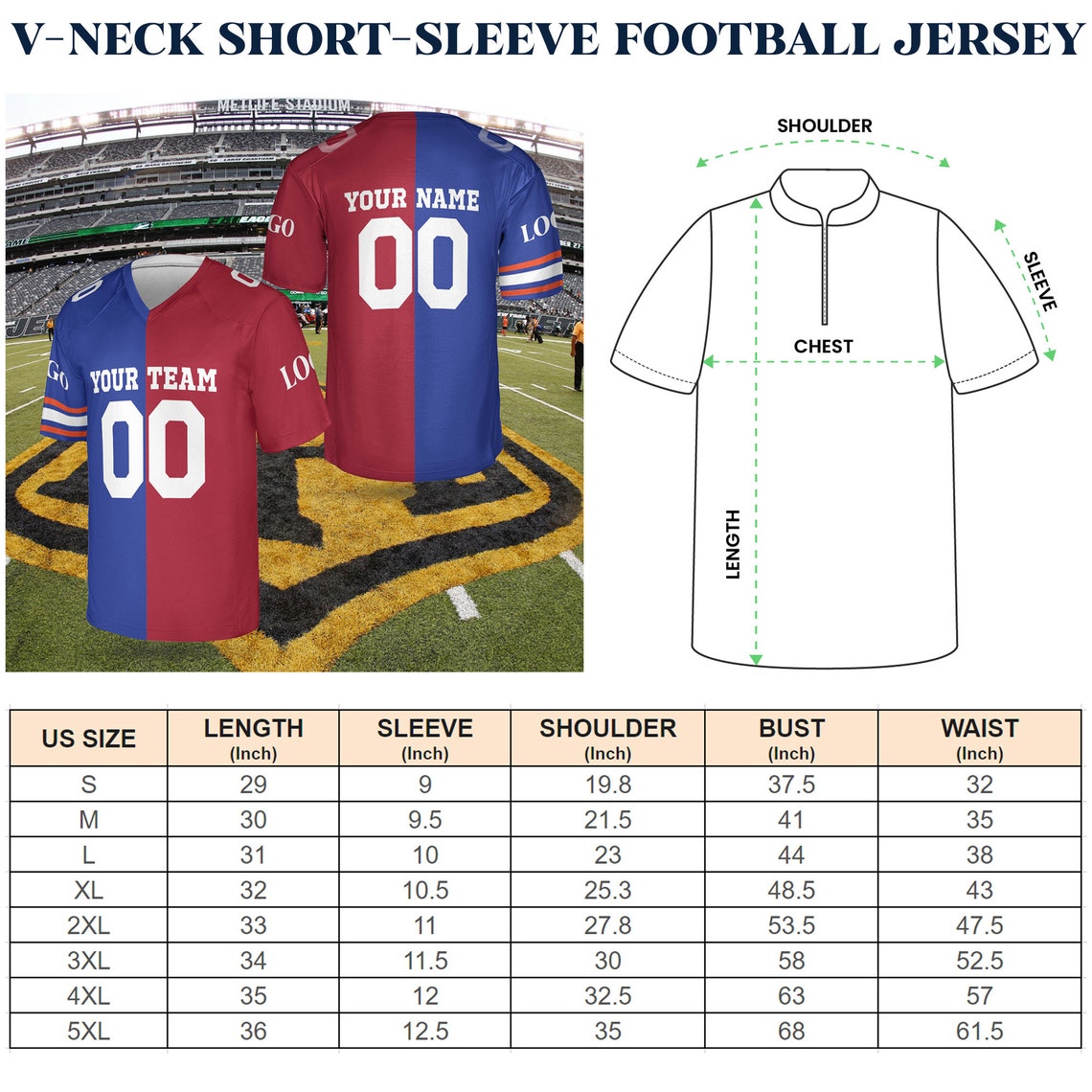 Design Your Own Name & Number Football Jersey, Personalized Name Family ...