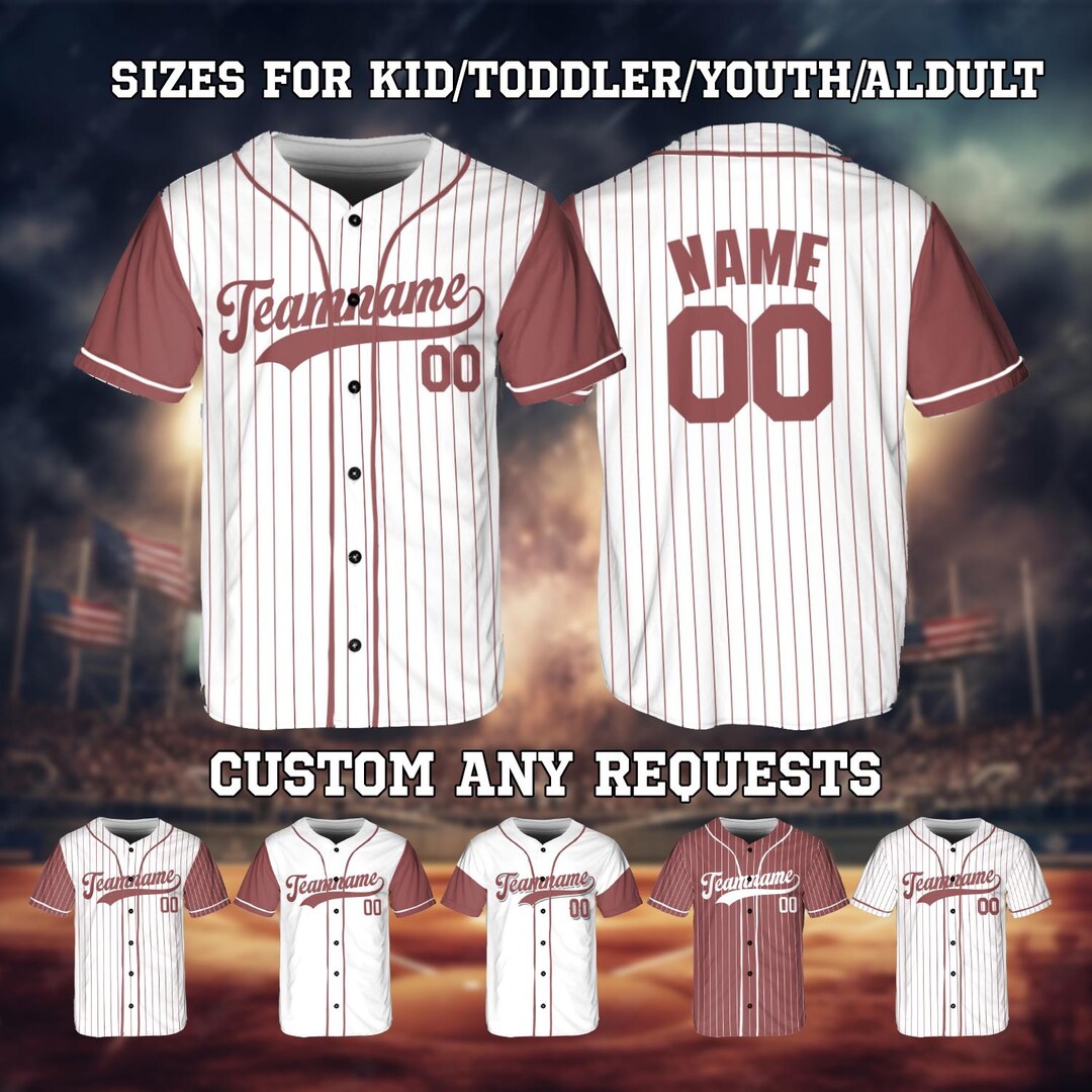 Custom Colors Baseball Jersey, Make Your Own Baseball Jersey, Baseball ...