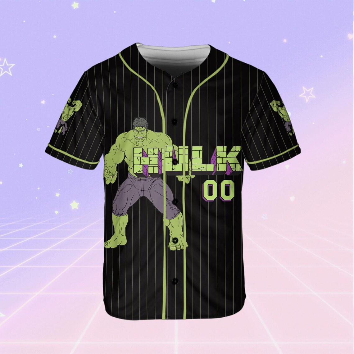Marvel Hulk Baseball Jersey, Hulk Superhero Kids Jersey, Personalized ...