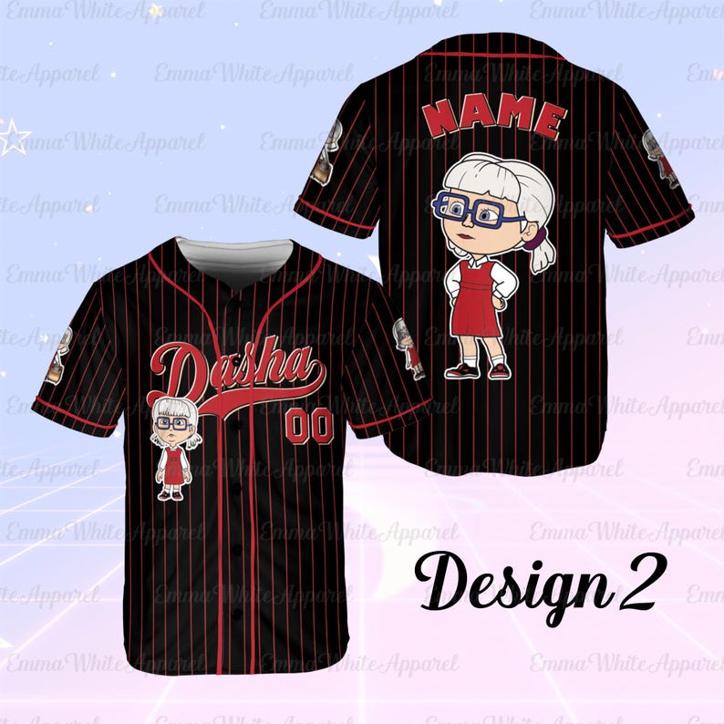 Masha and the Bear Dasha Baseball Jersey, Cartoon Girl Dasha Character ...