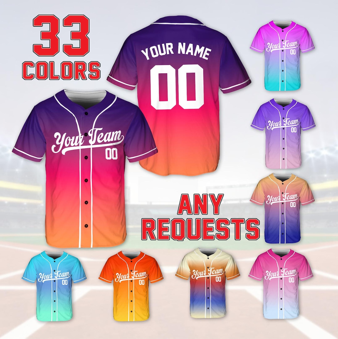 Personalized Sports Team Baseball Jersey, Make Your Own Baseball Jersey ...