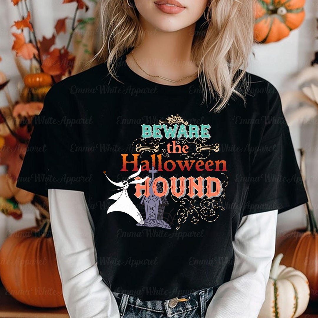 Disney Nightmare Before Christmas Halloween Zero Beware! Shirt ...
