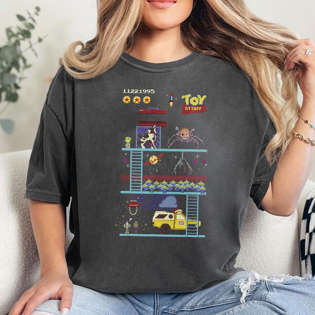Toy Story 8-bit Video Game Scene T-shirt, Disneyland Family Matching ...