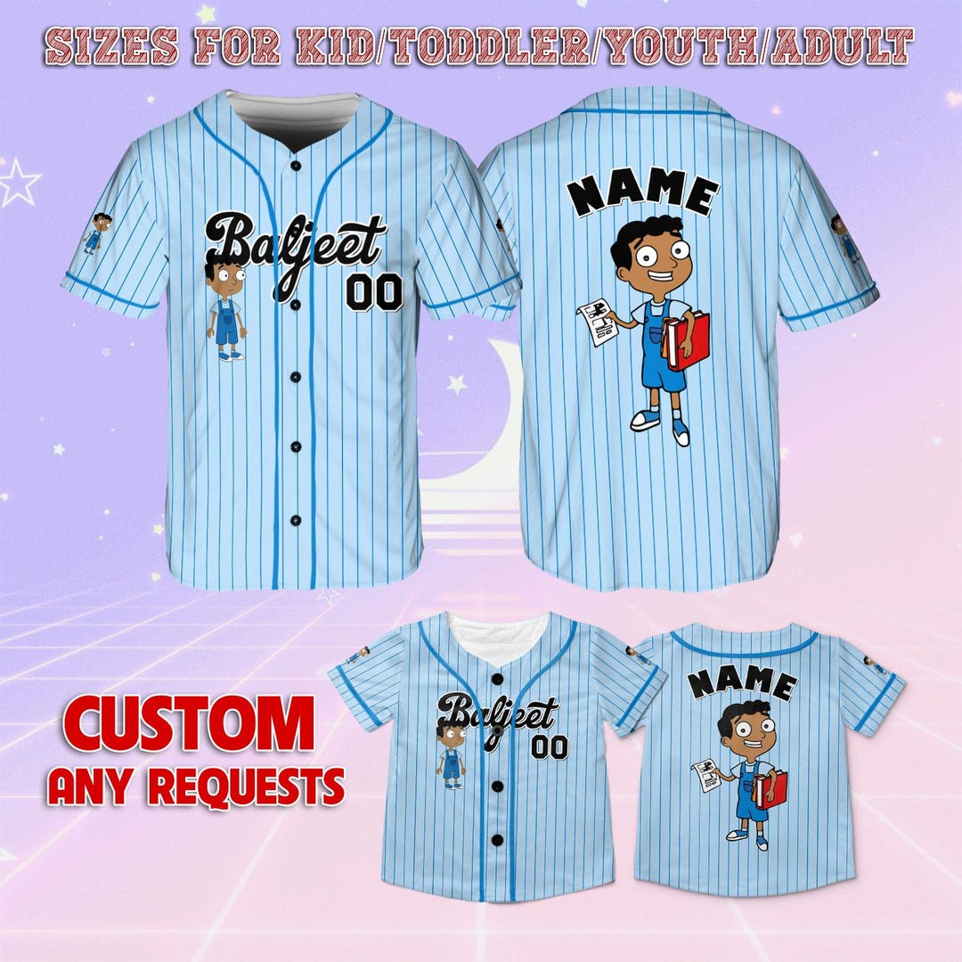 Phineas and Ferb Baljeet Tjinder Baseball Jersey, Phineas and Ferb ...