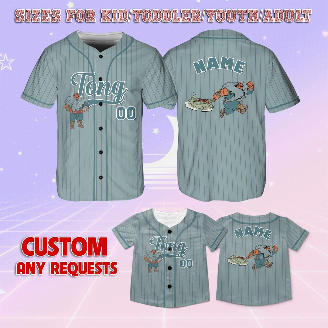 Raya and the Last Dragon Tong Baseball Jersey, Tong Birthday Jersey ...