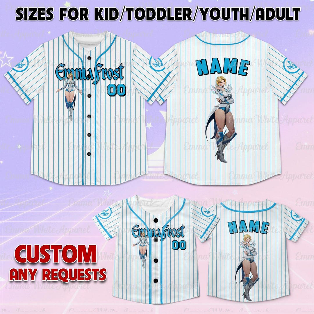 Marvel Rivals Emma Frost Baseball Jersey, Marvel Game Character Jersey ...