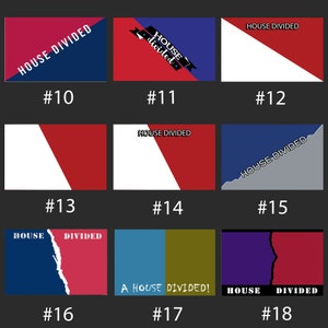 Custom House Divided Flag, House Divided Football Garden Flag, House ...