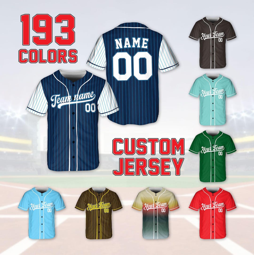 Make Your Own Baseball Jersey, Custom Name Baseball Team Jersey, Family ...