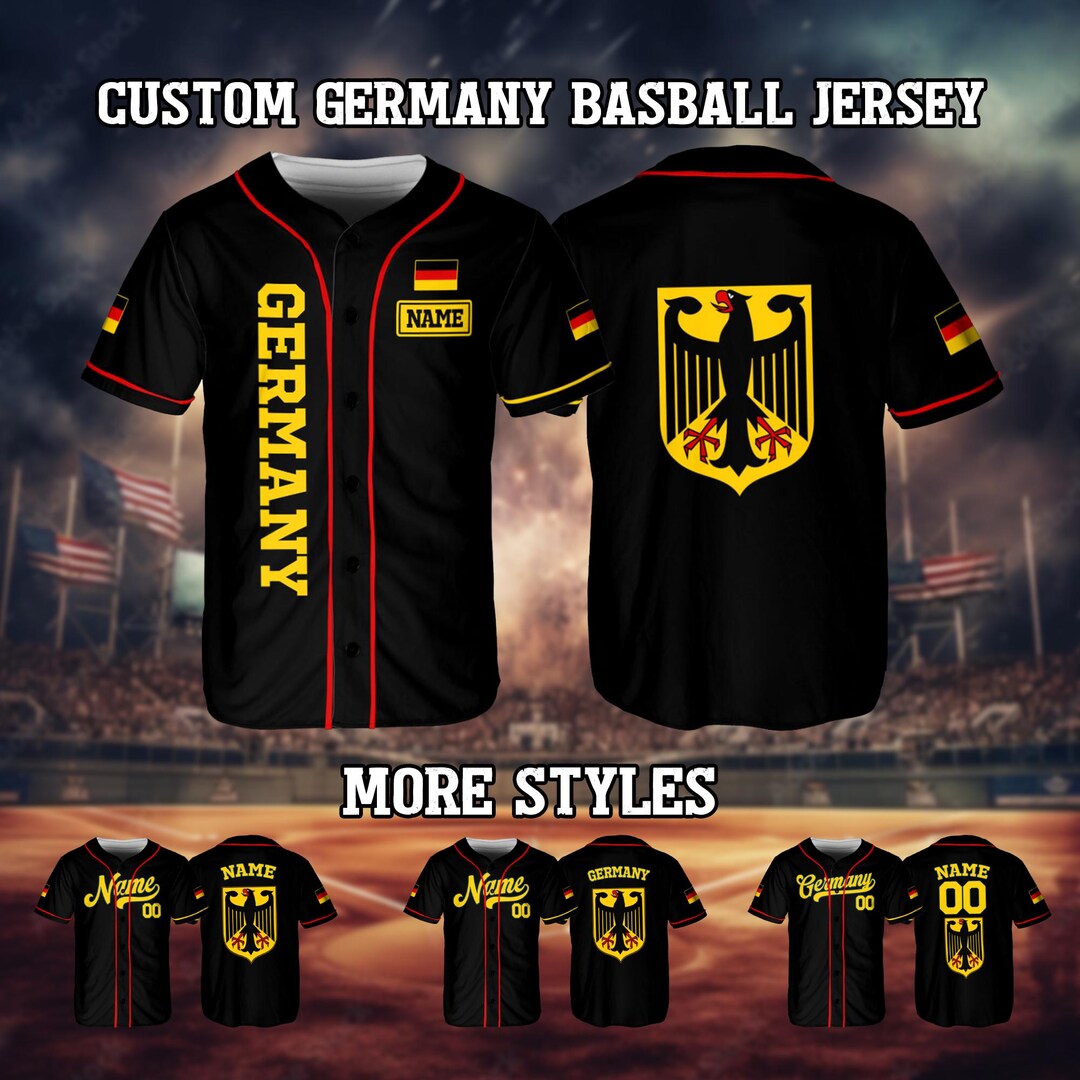 Personalized Name and Number Germany Baseball Jersey, Personalized ...