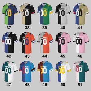 Design Your Own Name & Number Football Jersey, Personalized Name Family ...