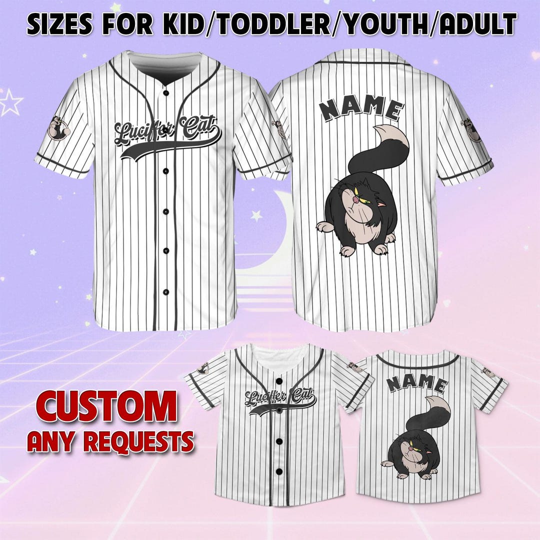 Cinderella Lucifer Baseball Jersey, Lucifer Matching Family Jersey ...