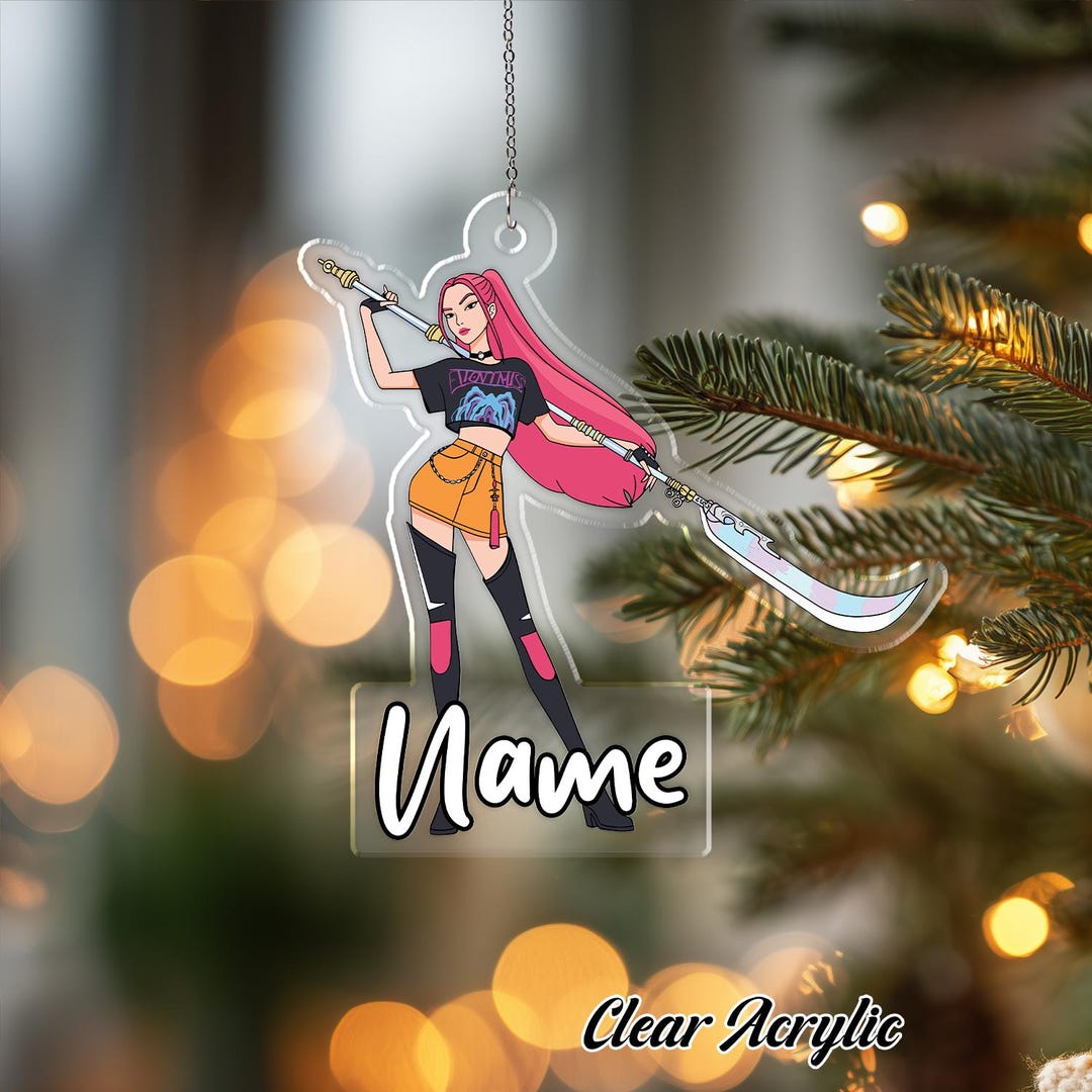 Mira Kpop Girl Group Ornament, Kpop Huntrix Singer Decor, Custom Shape ...