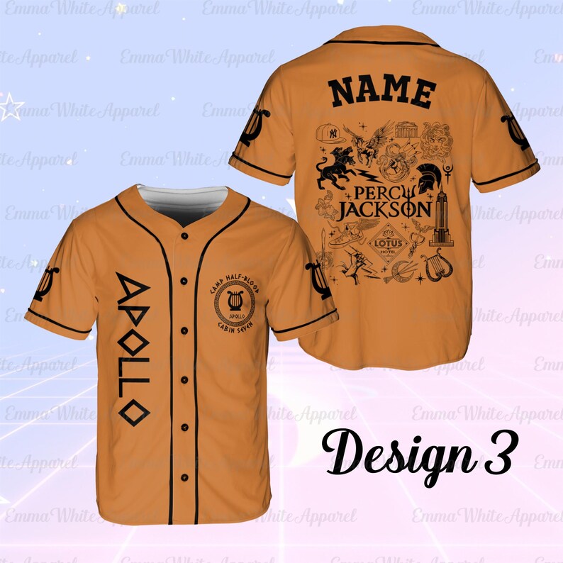 Percy Jackson & the Olympians Apollo God Baseball Jersey, Percy Jackson ...