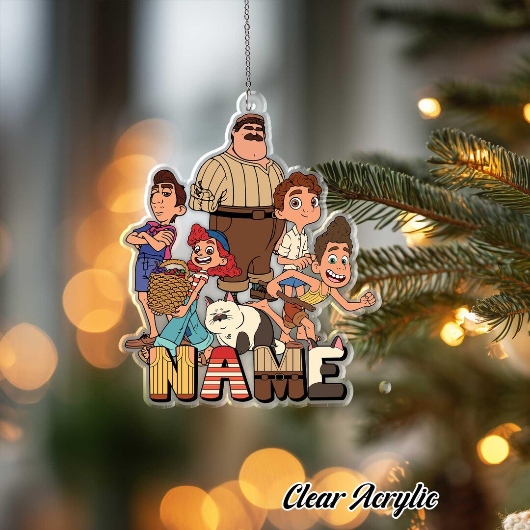 Luca Alberto Giulia Ornament, Pixar Sea Monster Keepsake Decor, Custom ...