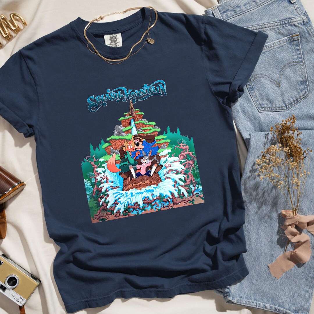 Disneyland Splash Mountain Brer Rabbit Fox Bear Poster Graphic Shirt ...