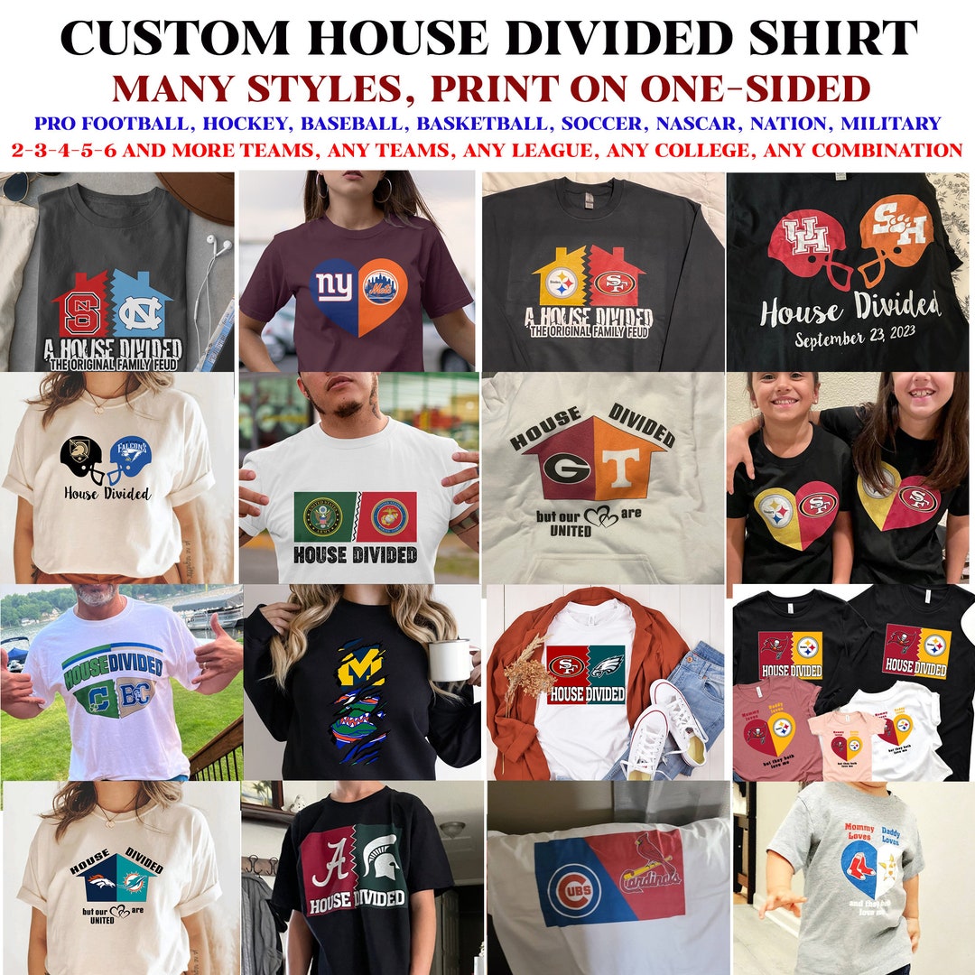 Make Your Own Custom House Divided T-shirt for Any Team, Schools Sports ...