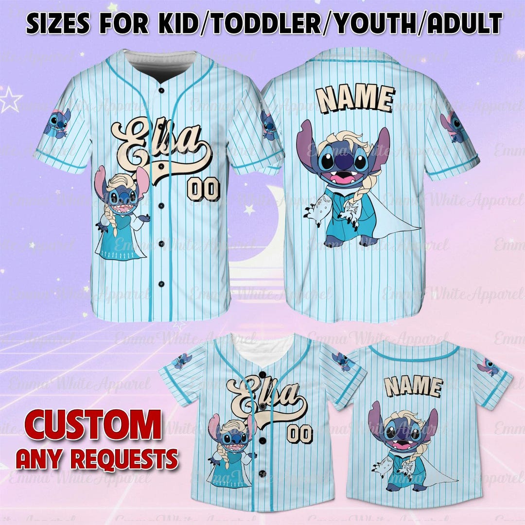 Disney Stitch Inspired Elsa Princess Jersey, Disney Stitch Dress as ...