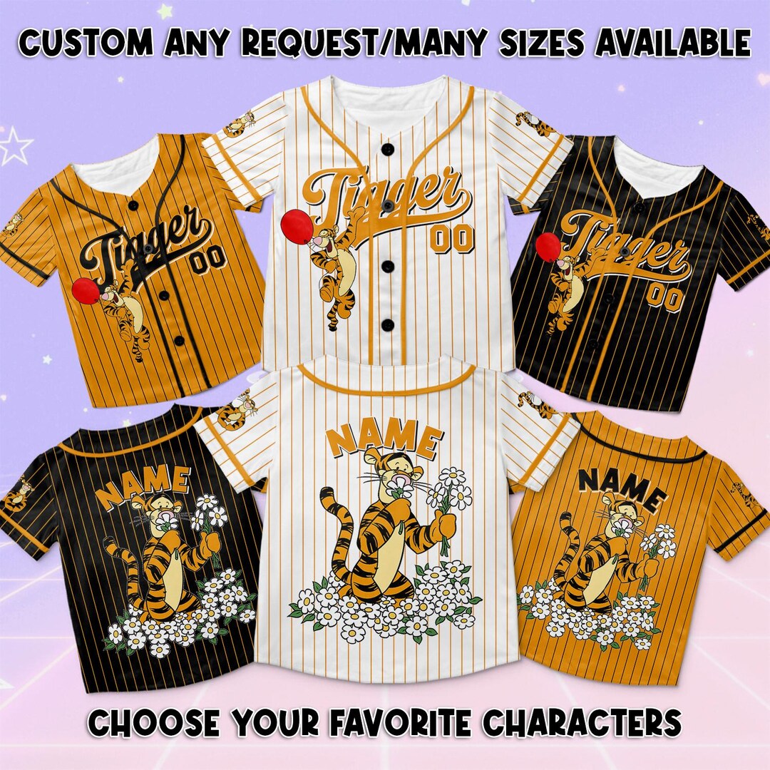 Disney Winnie the Pooh Tigger Jersey, Disney Tigger Jersey Shirt ...