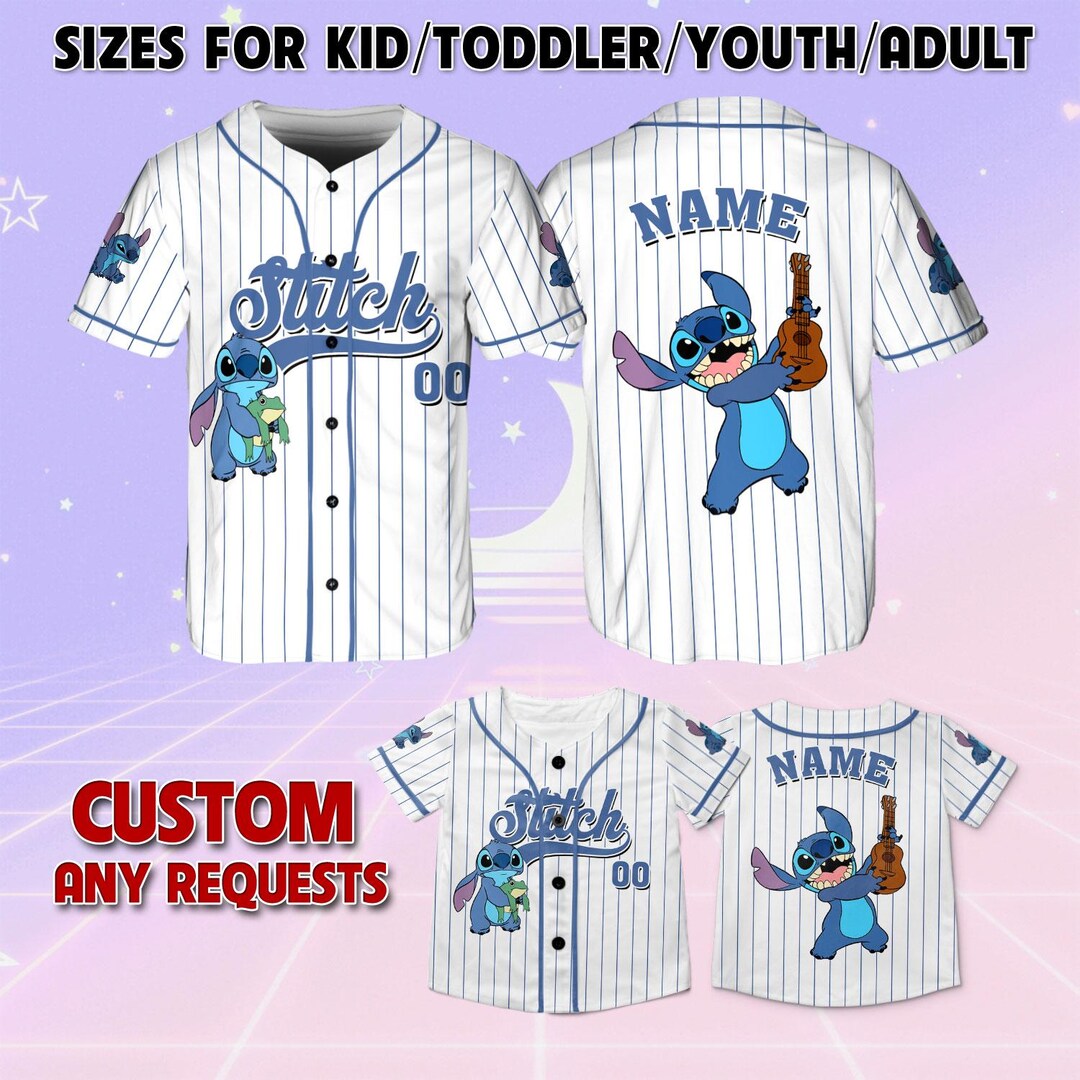 Lilo and Stitch Stitch Baseball Jersey, Stitch Experiment Series Jersey ...