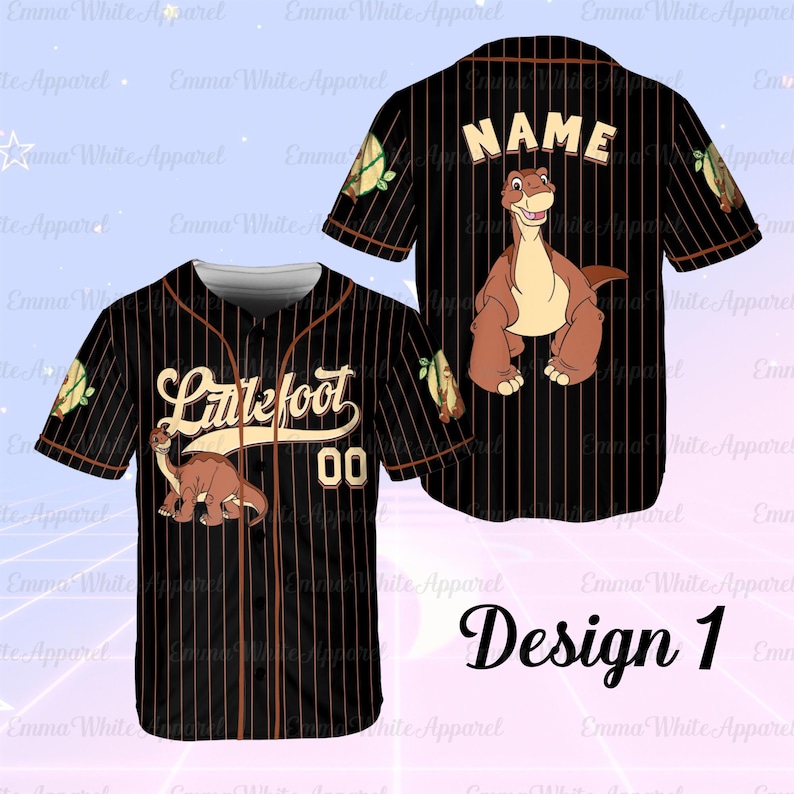 The Land Before Time Character Baseball Jersey, Littlefoot Cera Ducky ...