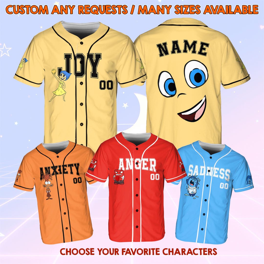 Disney Inside Out 2 Jersey, Disney Inside Out 2 Disneyland Shirt ...