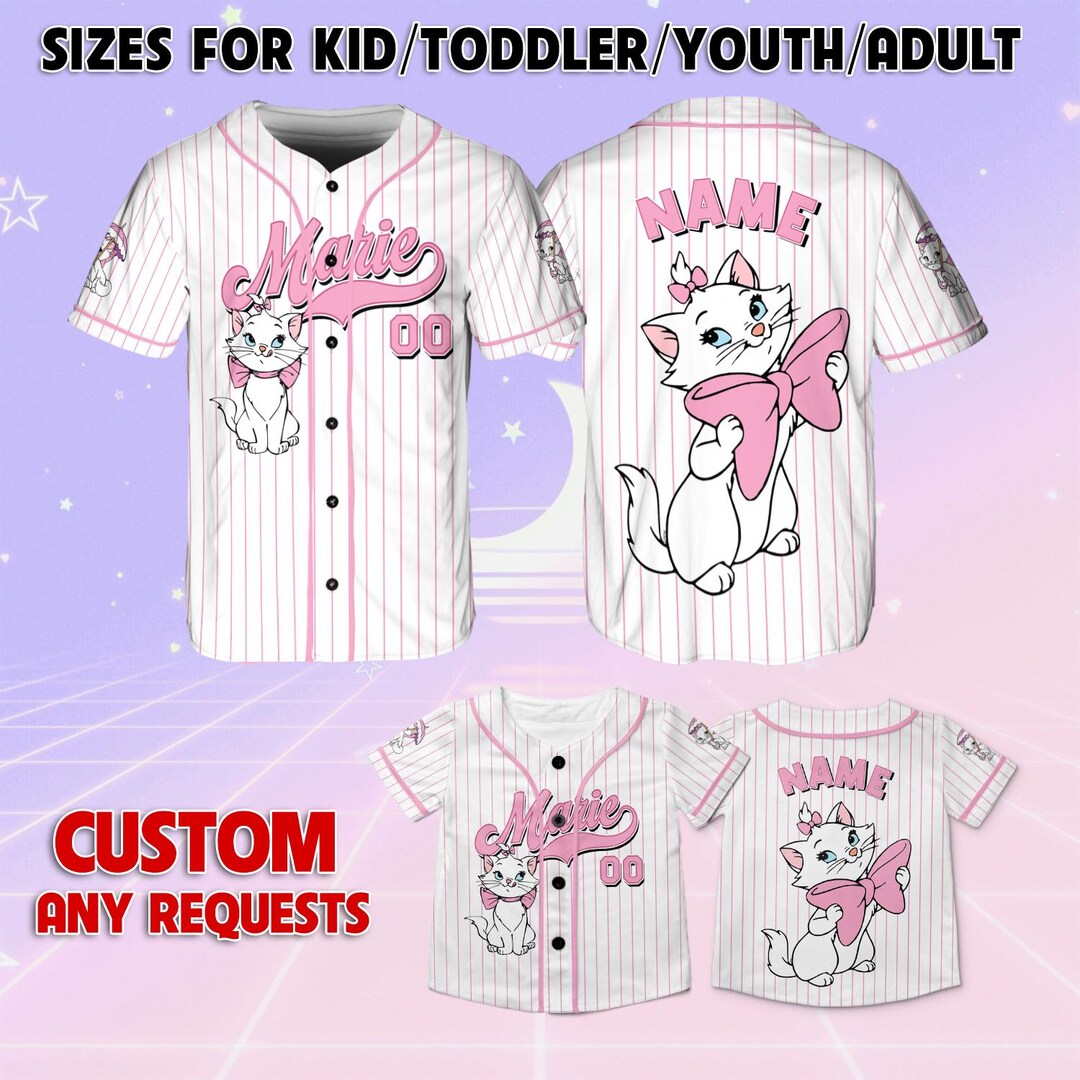 The Aristocats Marie Baseball Jersey, Disney Marie Jersey, Disney the ...