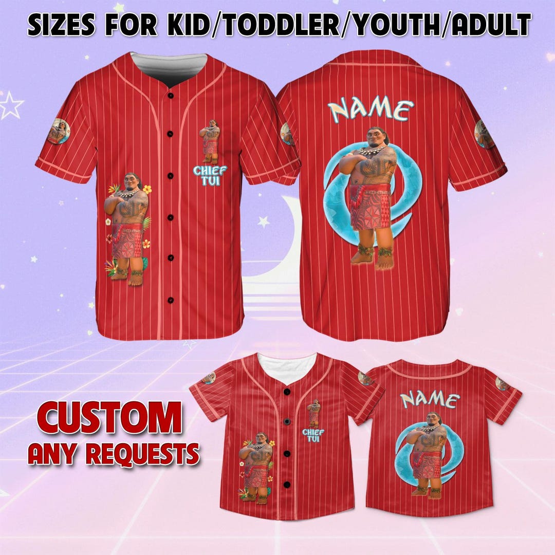 Personalized Chief Tui Moana 2jersey, Disney Moana 2 Characters Jersey ...