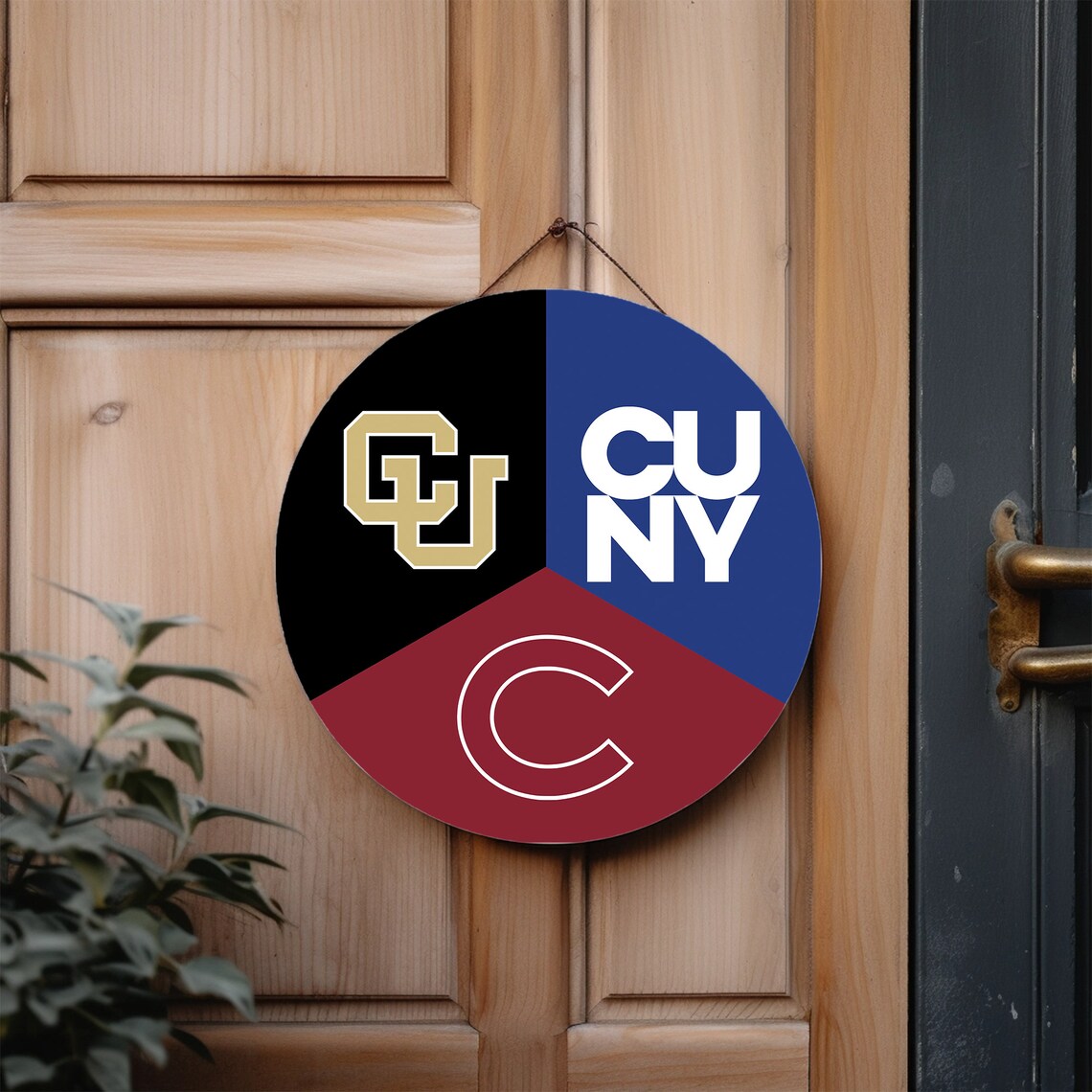 Custom House Divided Gifts, Football Woven Round Sign, Baseball Wood ...