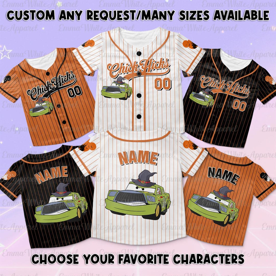 Disney Chick Hicks Halloween Jersey, Disney Cars Movie Halloween Jersey ...