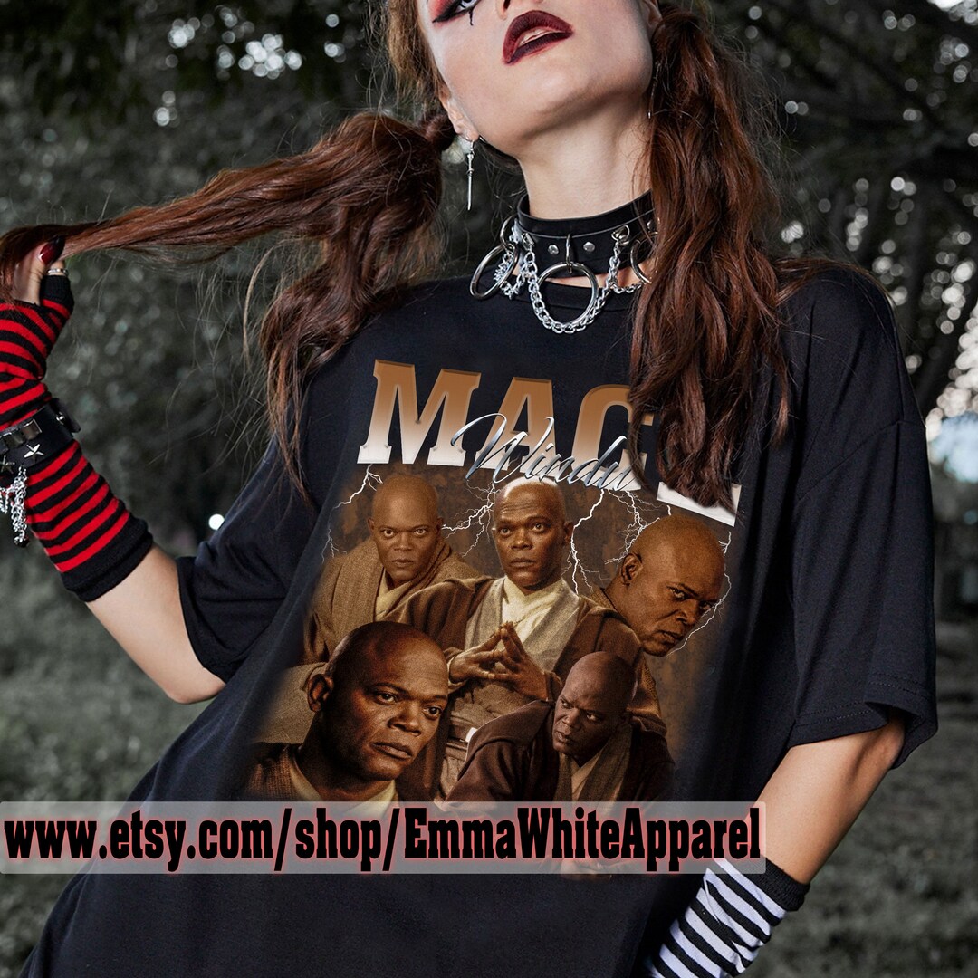 Star Wars Mace Windu Vintage T-shirt, Mace Windu Sweatshirts 90s, Mace ...