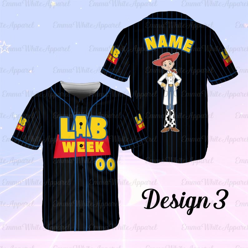 Lab Week 2026 Toy Story Baseball Jersey, Buzz Woody Jessie Bo Peep ...