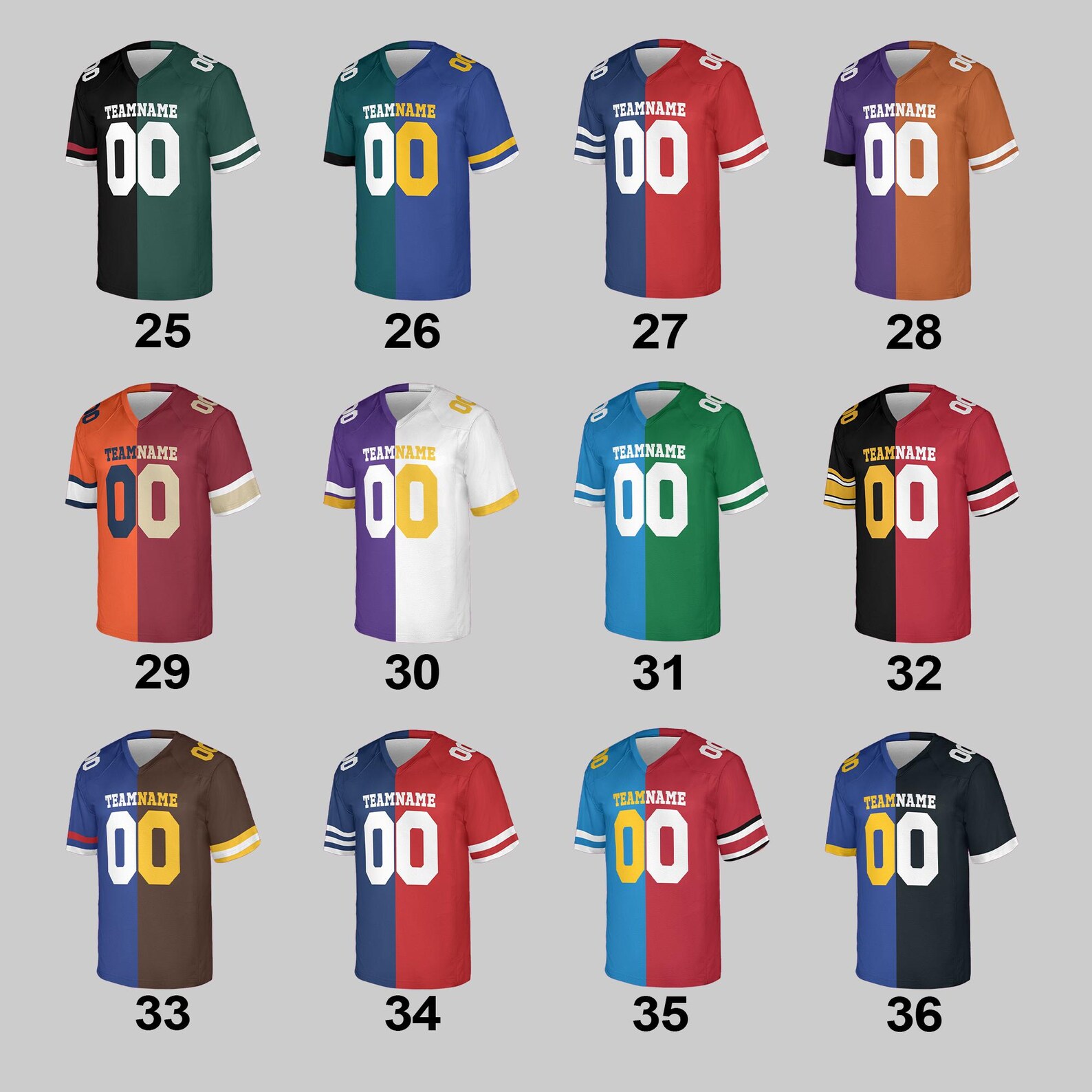 Design Your Own Name & Number Football Jersey, Personalized Name Family ...