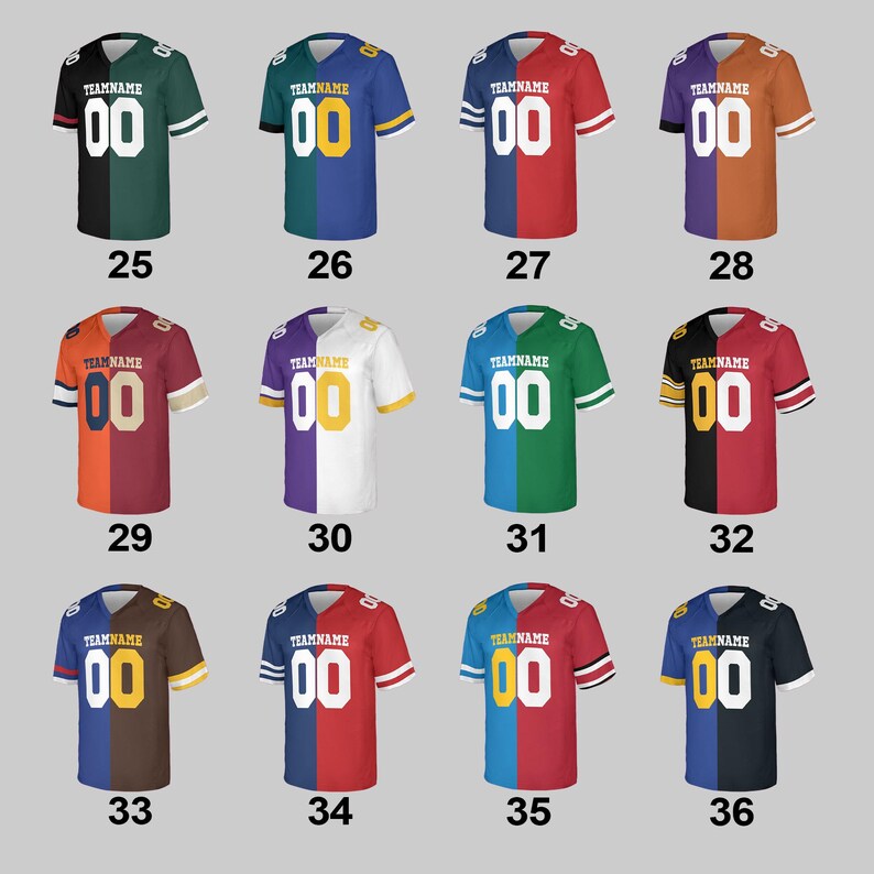 Design Your Own Name & Number Football Jersey, Personalized Name Family ...