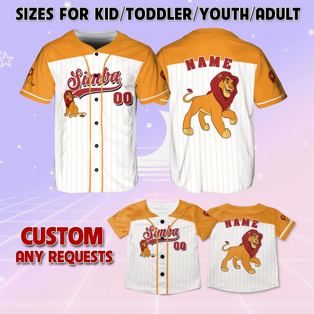 The Lion Guard Simba Jersey, Disney Simba Characters Matching Jersey ...