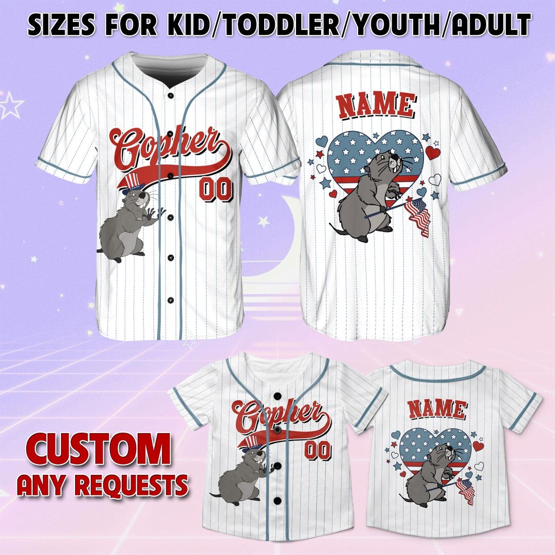 Disney Gopher Winnie the Pooh 4th of July Jersey, Disneyland Gopher 4th ...